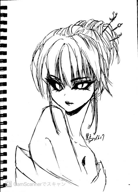 「ボールペン一発描き少しずつ再開しようかなと ω` 寝る前のラクガキです 創活 絵描きさんと繋がりたい 」藤之紫翠 Shisui