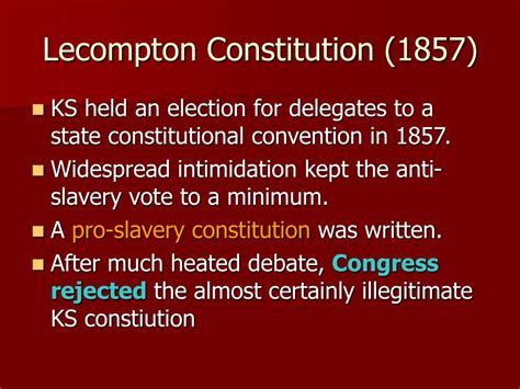 How Did The Lecompton Constitution Lead To The Civil War At Carl Moran Blog