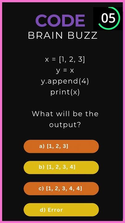 Python Basics Challenge Python Programming Codingquiz Learnpython Pythonbasics Shorts