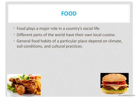 Food Presentation English Esl Powerpoints