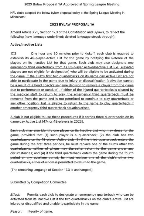 Cappacio This Is Interesting And Important The 3rd Qb Only Used For