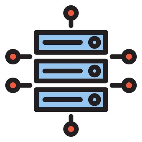 premium vector data server icon color digital data storage