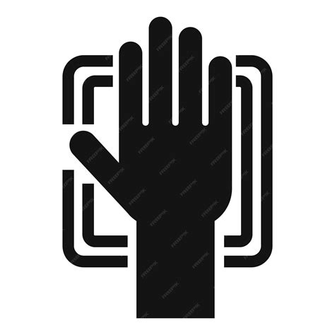 Premium Vector Scan Palm Hand Icon Simple Vector Automatic Identity