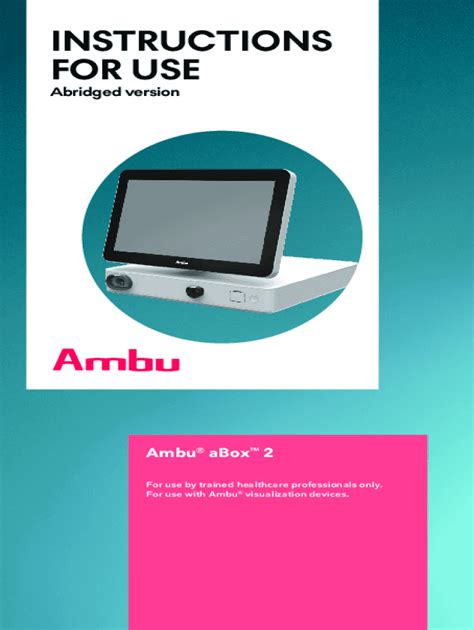 Fillable Online Ambu Abox 2displaying And Processing Unit Fax Email Print Pdffiller