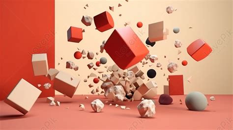 떨어지는 기하학적 기본 모양 3d 그림을 갖춘 미니멀리스트 추상 배경 기본 배경 리스 배경 미니멀 배경 이미지 Hd 기본 리스 미니멀 배경 사진 무료 다운로드