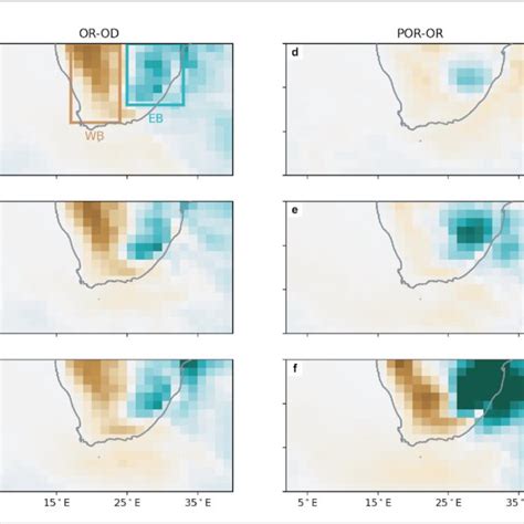 The Convective Precipitation Across 34°s Showing The Differences