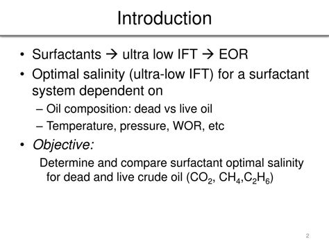 Ppt Live Oil Surfactant Phase Behavior Powerpoint Presentation