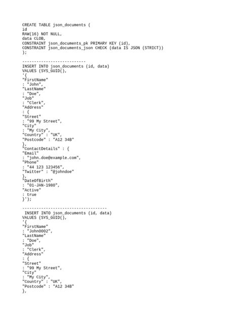 Select From Json Clob Pdf