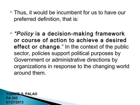 Policy Making Process Ppt