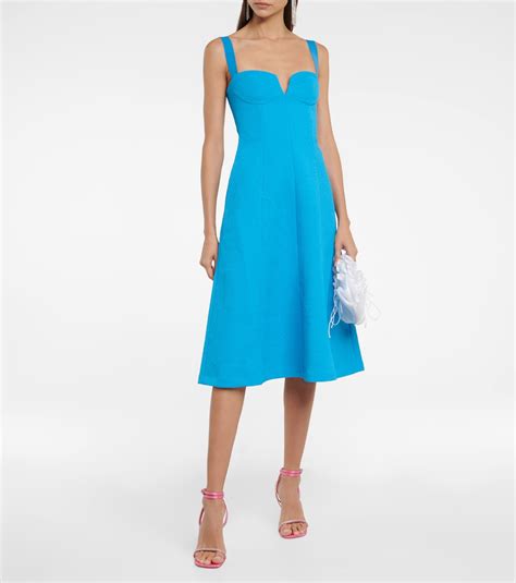 Hermosa Midi Dress In Blue Rebecca Vallance Mytheresa