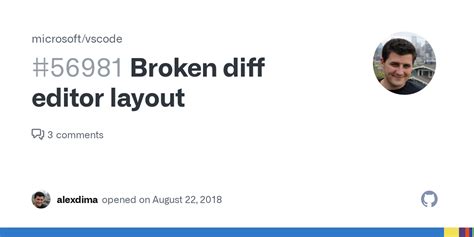 Broken Diff Editor Layout Issue Microsoft Vscode GitHub