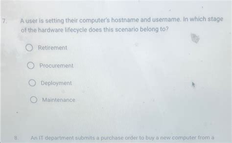 Solved A User Is Setting Their Computers Hostname And