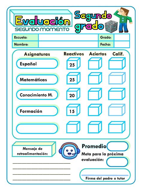 2º Grado Examen Segundo Trimestre Segundo Grado Imagenes Educativas