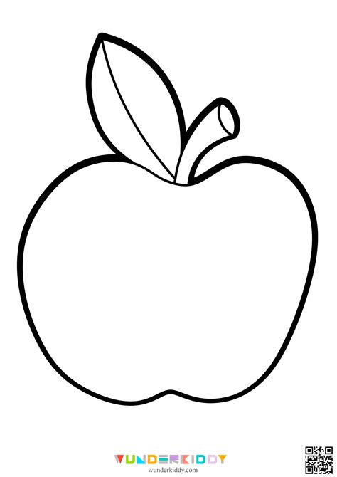 Printable Apple Template And Coloring Pages For Preschool