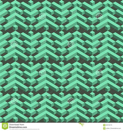 Isometric Seamless Pattern Vector Drawing Modern Background Stock Illustration Illustration