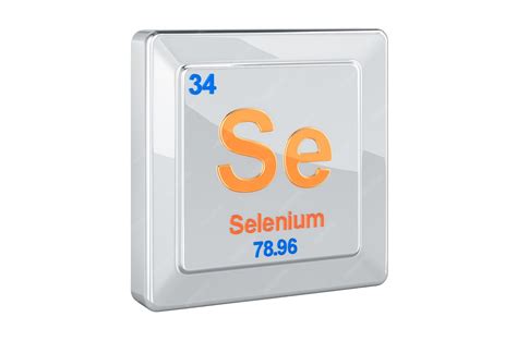 Premium Photo Selenium Se Chemical Element Sign 3d Rendering Isolated On White Background