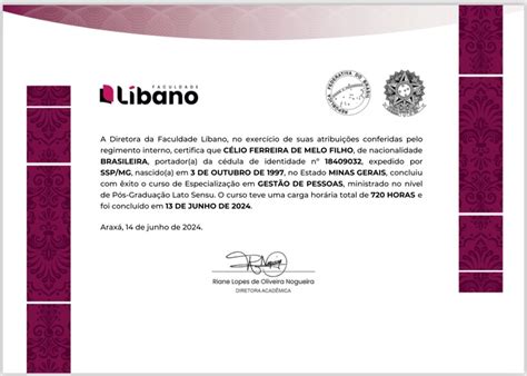 É Com Grande Alegria Que Comunico A Conclusão De Minha Pós Graduação Em