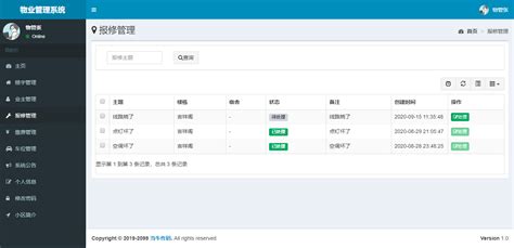 2020全新版java ssm mysql物业管理系统 代码 当牛作码