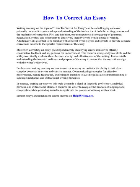 How To Correct An Essay Pdf Enterprise Resource Planning