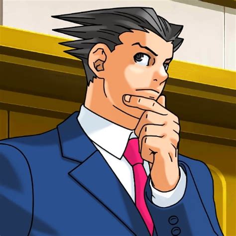 Phoenix Wrightnick Icon Ace Attorney Video Game Ilustración De