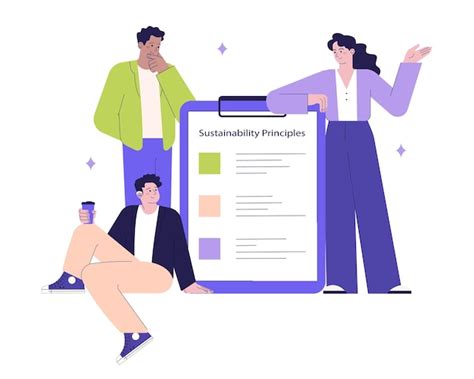 Premium Vector Implementation Of Sustainable Practises In Hr Manager Work Set