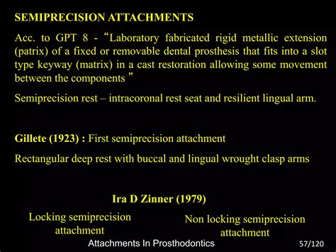 Attachments In Prosthodontics Pptx