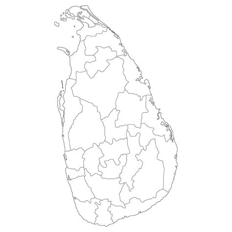 Sri Lanka Map Map Of Sri Lanka In Administrative Provinces In White