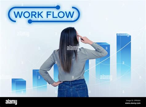 Conceptual Display Work Flow Business Concept Continuity Of A Certain