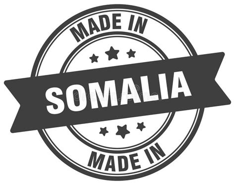 Cartel Redondo Hecho En Somalia Sello Fabricado En Somalia Ilustración