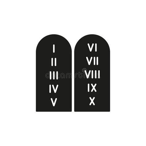 Commandments Icon Ten Commandments Of The Tablet Vector Illustration Stock Vector