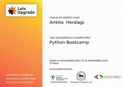 Ankita Heralagi On Linkedin Python Learningjourney Letsupgrade
