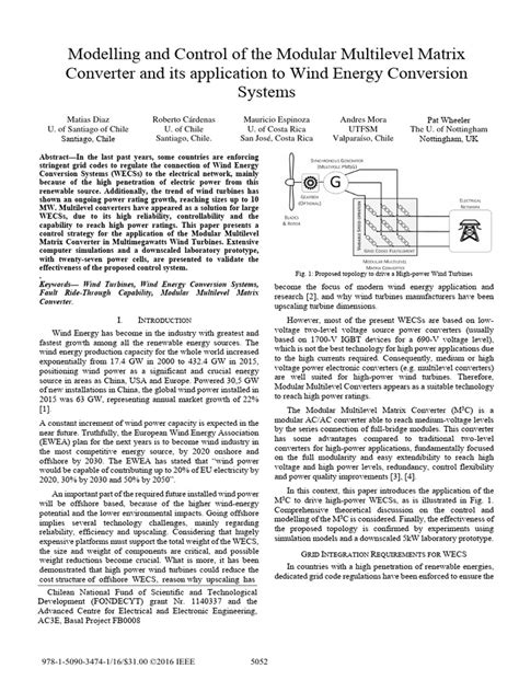 Modelling And Control Of The Modular Multilevel Matrix Converter And