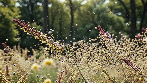 Pollen Grains And Pollen Particles Which Can Trigger Allergies Are Transported By Wind Through