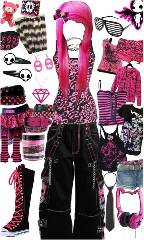 Pink Emo Outfits