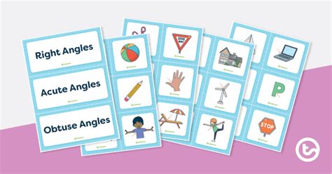 Classifying Angles Sorting Activity Teach Starter