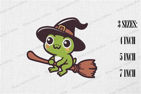Cute Witch Frog · Creative Fabrica