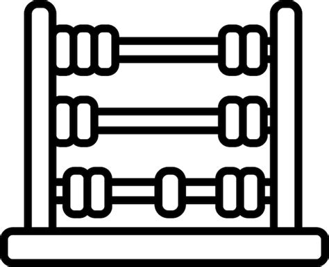 premium vector abacus outline vector illustration