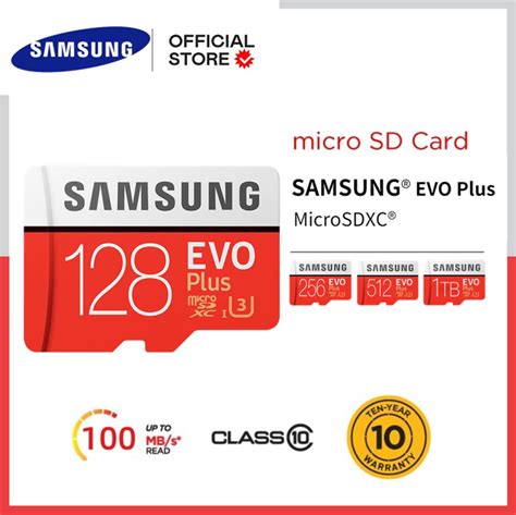 Samsung Evo Plus Micro Sdxc Gb Gb Gb Tb Class U Memory Card With Adapter Speed Up