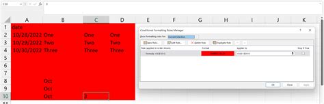The Conditional Formatting Doesnt Work With A Specific Number When
