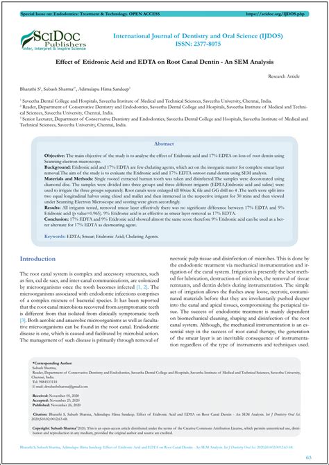 Pdf Effect Of Etidronic Acid And Edta On Root Canal Dentin An Sem