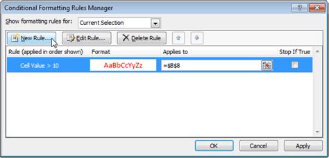 MS Excel 2007 Change The Font Color Based On The Value In The Cell