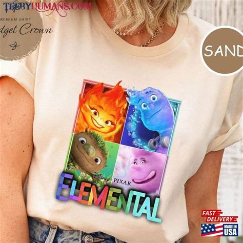 Disney Elemental Shirt Pixar Ember Wade Clod Grale T Shirt Unisex