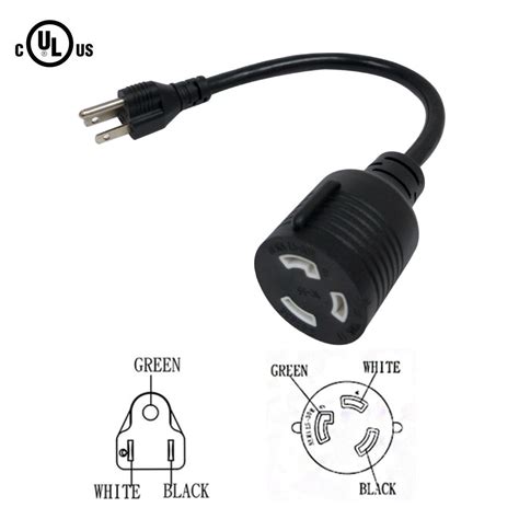 1ft Nema 5 15p To Nema L5 30r Power Cable 14awg Sjt Jacket