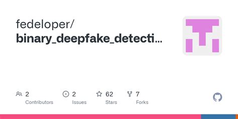 Github Fedeloperbinarydeepfakedetection