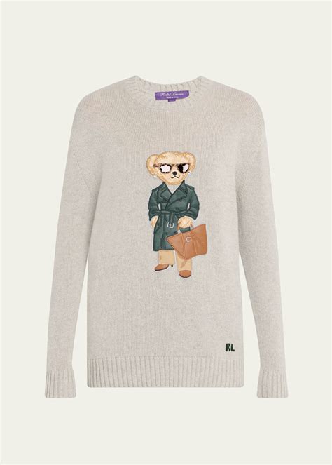 Ralph Lauren Collection Polo Bear Cashmere Sweater Bergdorf Goodman