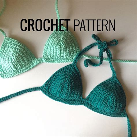 Basic Bikini Top Crochet Pattern Easy Crochet Pattern Etsy