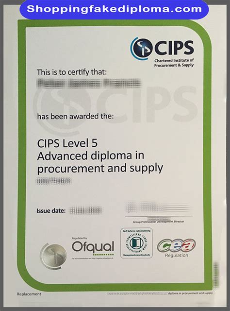 The Fake Chartered Institute Of Procurement Supply Certificate Cips