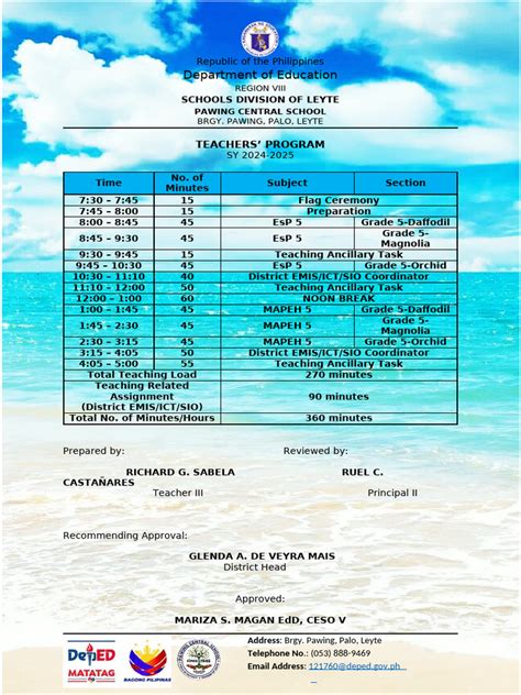 Teachers Program Pdf