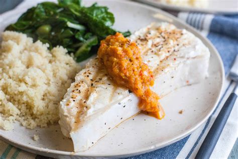Halibut Steak With Roasted Pepper Tapenade Sweetphi