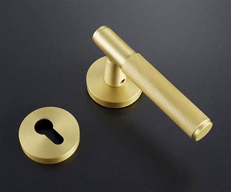 Nova Solid Brass Knurled Door Lever Handle Set Luxury Handles